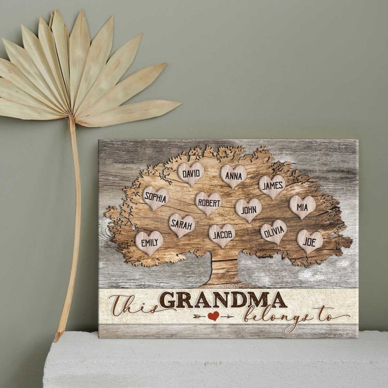 This Grandma Belongs To Personalized Family Tree Sign, Mother's Day ...