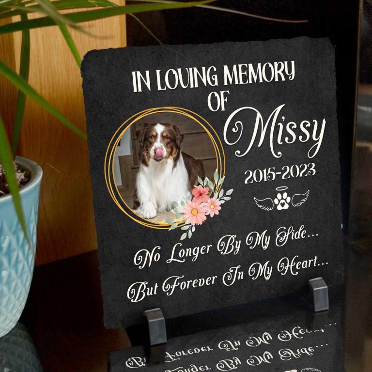 Personalized In Loving Memory Dog Photo Rock Slate, Dog Remembrance ...