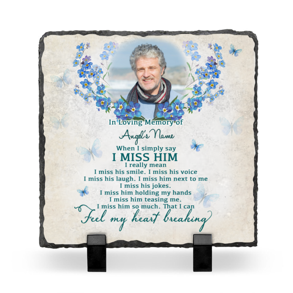 Custom Memorial Stone For Dad - In Loving Memory Dad Gifts - Dad ...